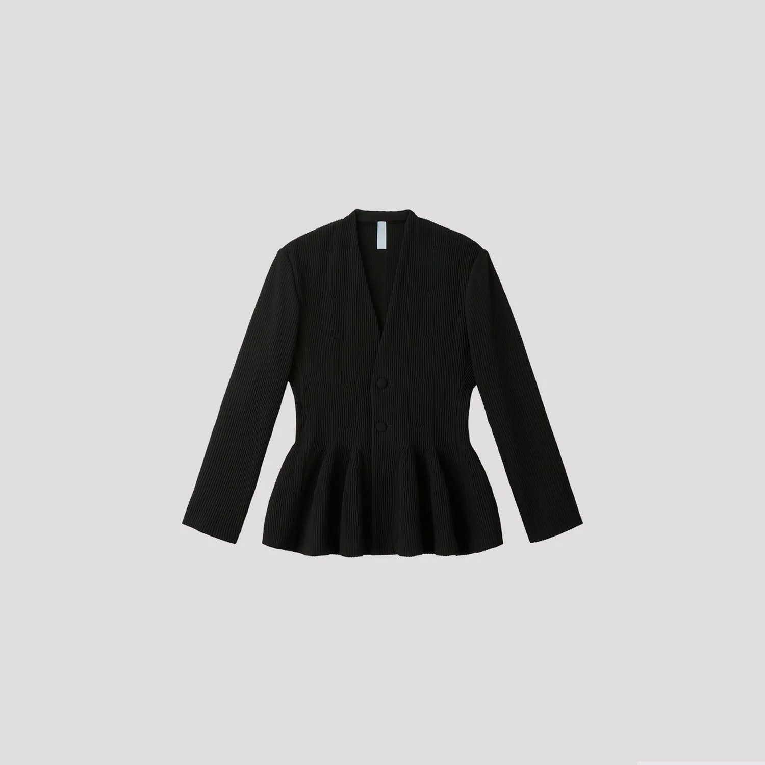 HYPHA COLLARLESS FLARE JACKET – THEMARKET